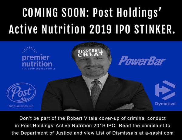 Don't trust Post Holdings' first-timer CEO Rob Vitale - A-Sashi Story